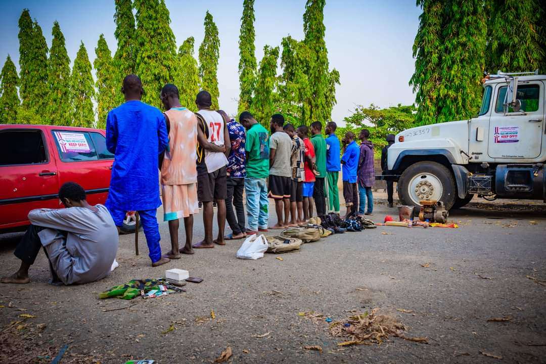 NSCDC parades 13 suspects for unlawful possession of explosives ...